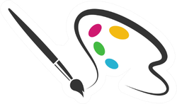 Paint Logo Artist Sticker