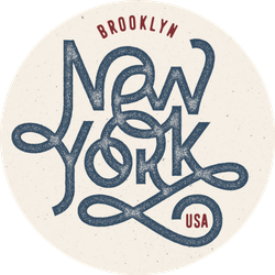 Vintage Hand Lettered Brooklyn New York Sticker