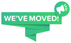 We've Moved Badge Sticker