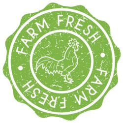 Farm Fresh Badge Icon Sticker