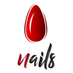 Fashion Nails Logo, Red Sticker