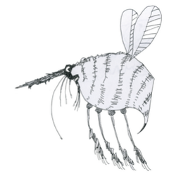 Fat Funny Mosquito Character Cartoon Sticker