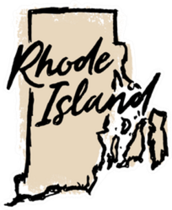 Hand Drawn Rhode Island State Sticker