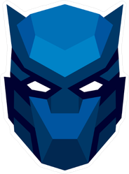 Vector Cartoon Alien Mask Sticker