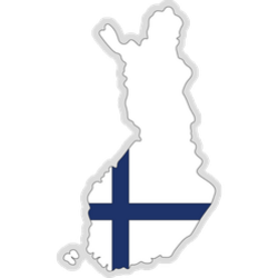 Finland Country Outline Map Sticker