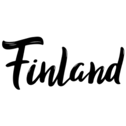 Finland Handwritten Lettering Sticker