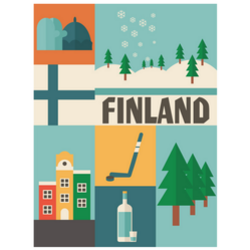 Finland Icon Set Sticker
