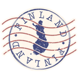 Finland Postal Map Silhouette Sticker