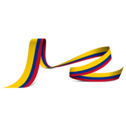 Flag Of Colombia Ribbon Sticker