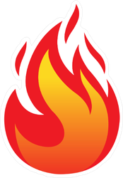 Flickering Small Flame Sticker