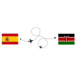 Flight And Travel From Spain To Kenya Sticker