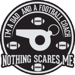 Football Dad Lettering Sticker
