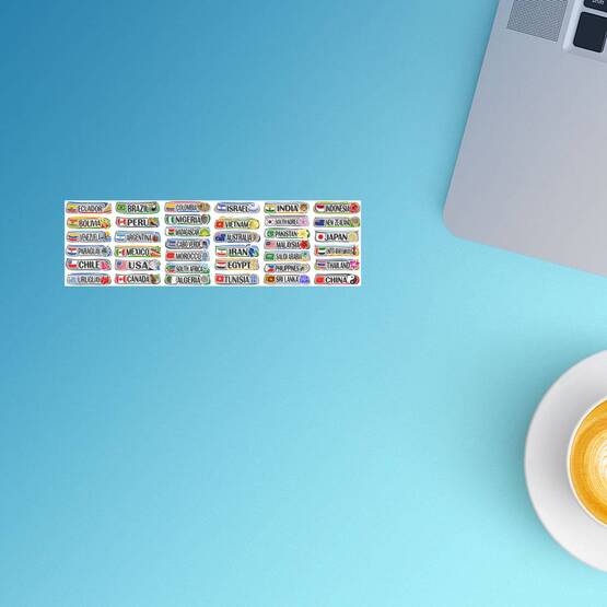National Flag Sticker Sheet
