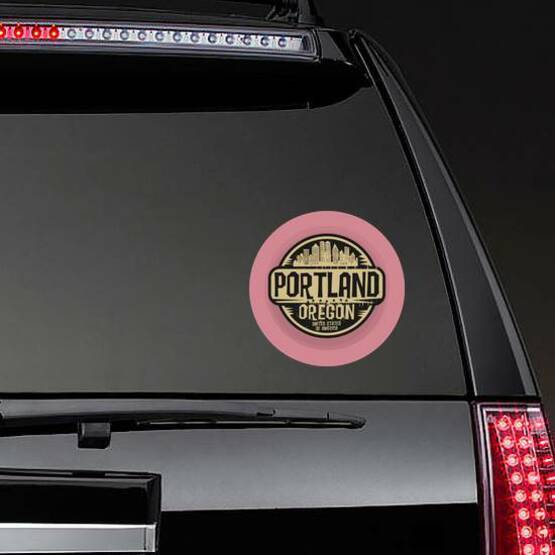 Label With Name Of Portland, Oregon Sticker