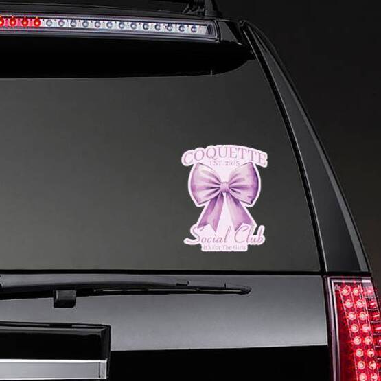 Purple Coquette Club Sticker