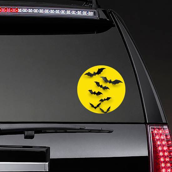 Halloween Decorations Concept Yellow Bat Sticker