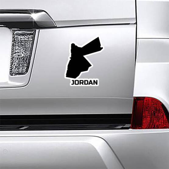 Jordan Country Map Bold Sticker