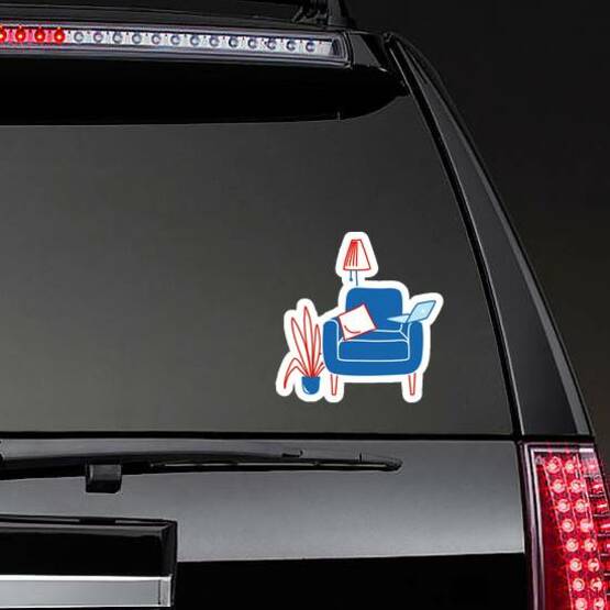 Comfortable Chair At Home For Working Sticker