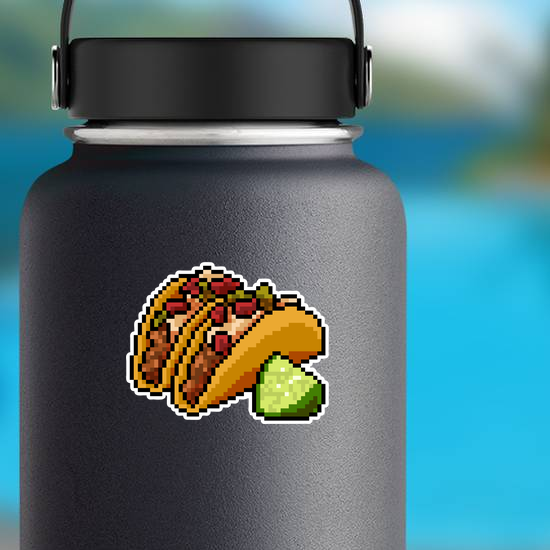 8-Bit Pixel Art Taco Sticker