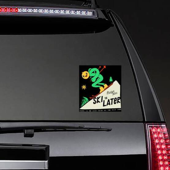 Ski Ya Later Silly Typography Sticker