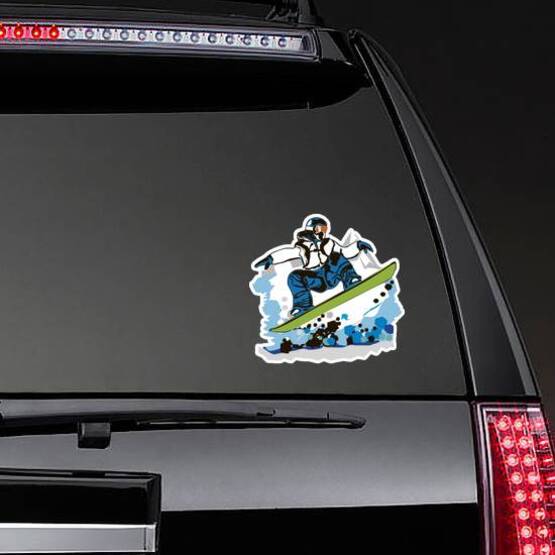 Snowboarder Colorful Illustration Sticker