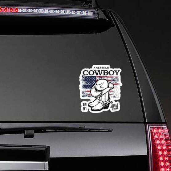 American Cowboy Vintage Wild West Sticker