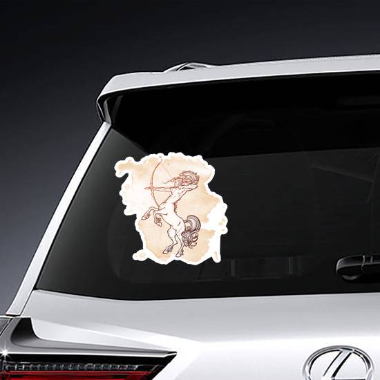Centaur Holding Bow And Arrow Watercolor Sticker
