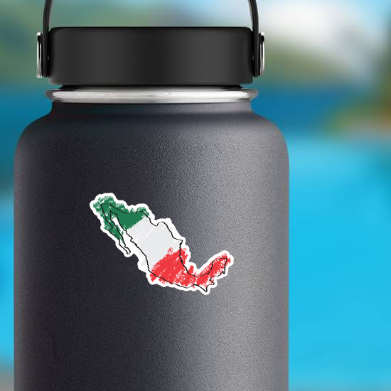 Colored Map Of Mexico Sticker