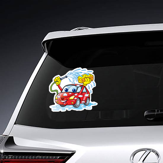 Cute Car Wash Sticker
