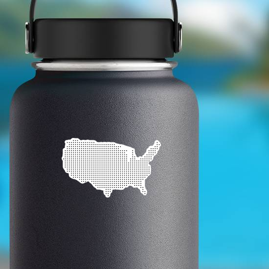 Dotted USA Map Sticker