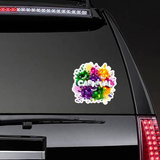 Colorful Illustration Of Carnival Mardi Gras Sticker