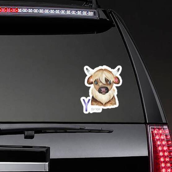 Watercolor Y For Yak Mongolia Sticker