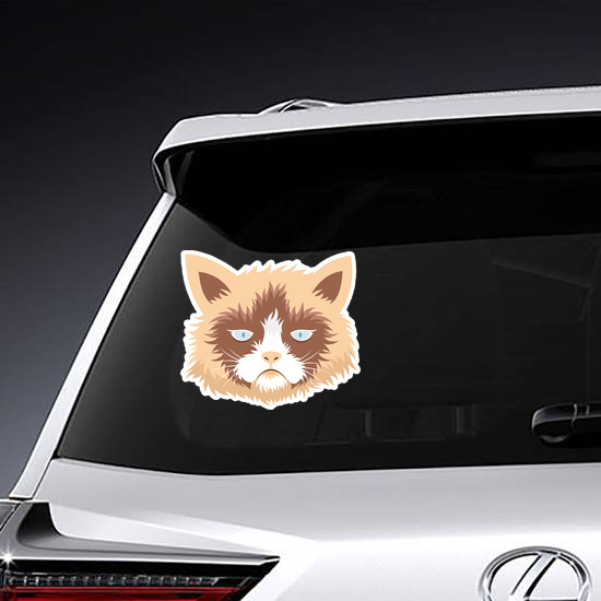 Flat Grumpy Cat Sticker