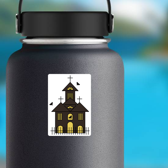 Ghost Castle Haunted House Sticker