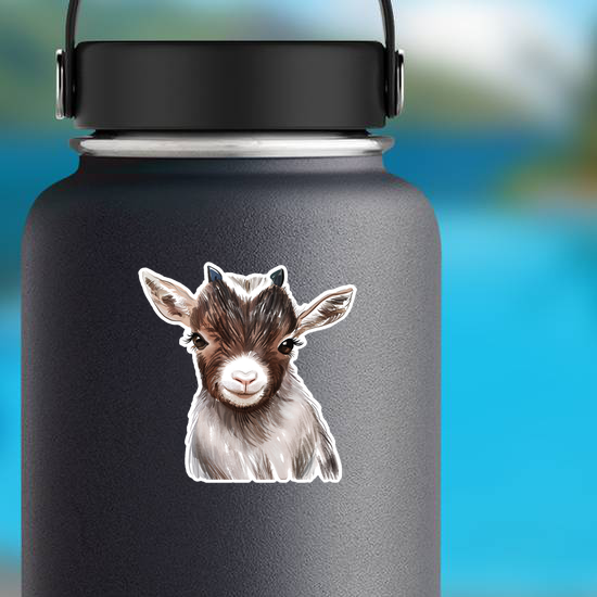 Goat Print, Baby Animal Print Sticker