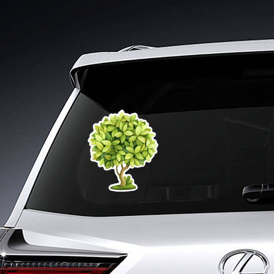 Green Decorative Little Tree Sticker