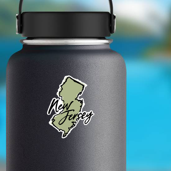 Hand Drawn New Jersey State Sticker