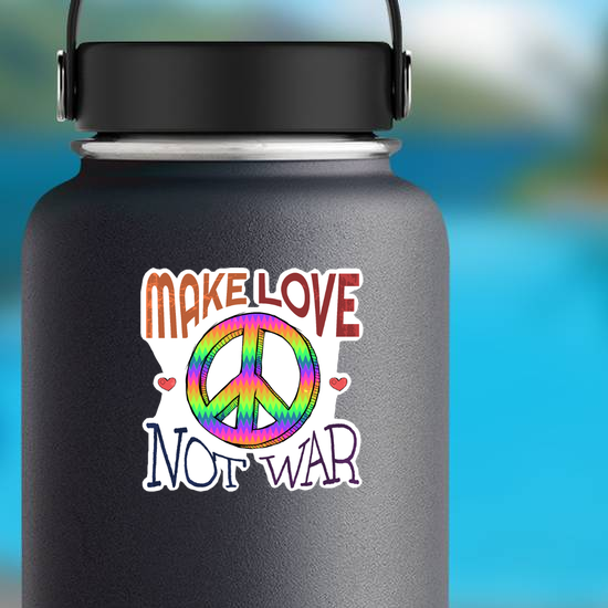 Make Love Not War Hippie Peace Sticker