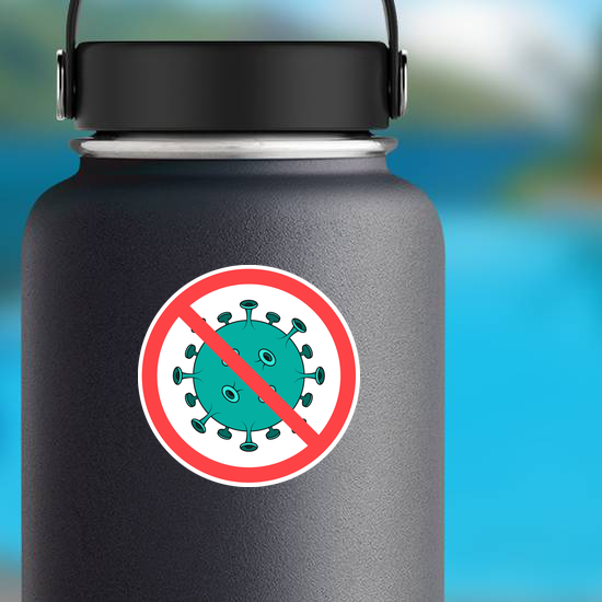 No Coronavirus Icon Stickers
