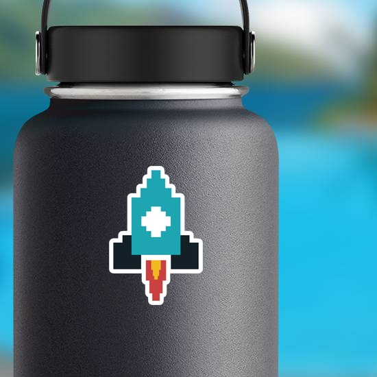 Pixel Art Rocket Sticker