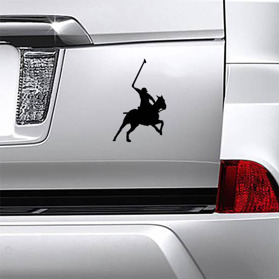 Polo Player Silhouette Sticker