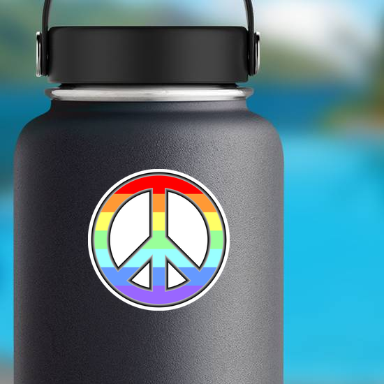 Rainbow Peace Sign Sticker