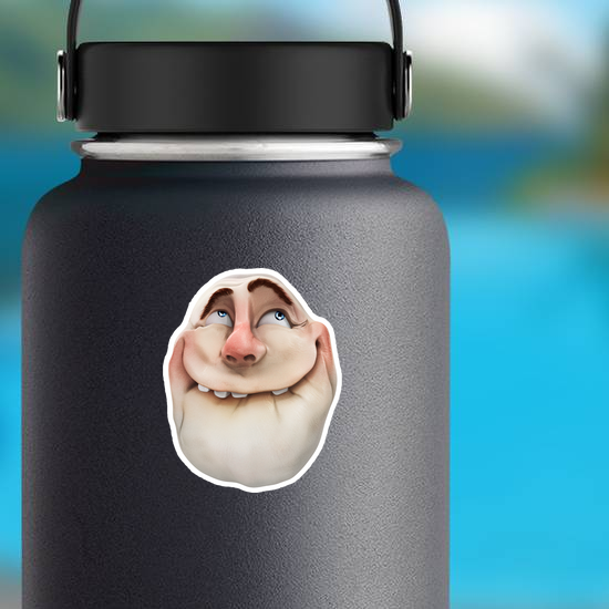 Realistic Ahhh Smiling Troll Face Meme Sticker