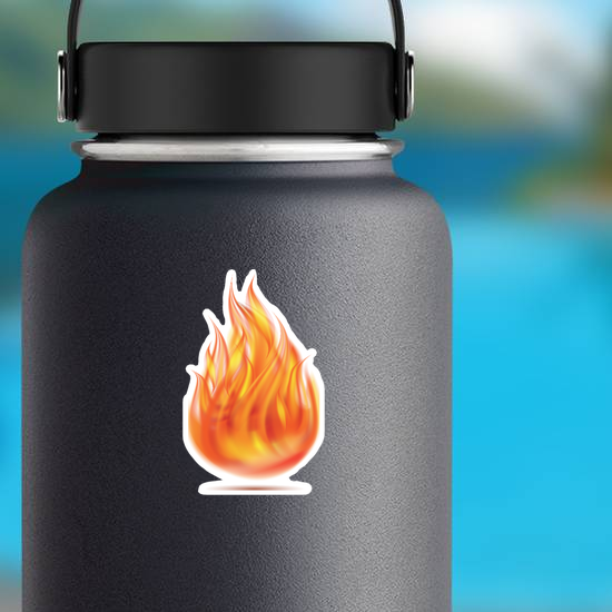Realistic Fireball Sticker