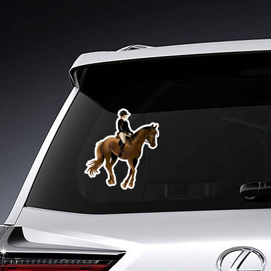 Riding Competition Horse Walking Sticker
