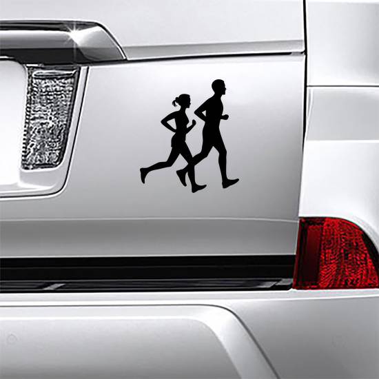 Running Couple Sticker