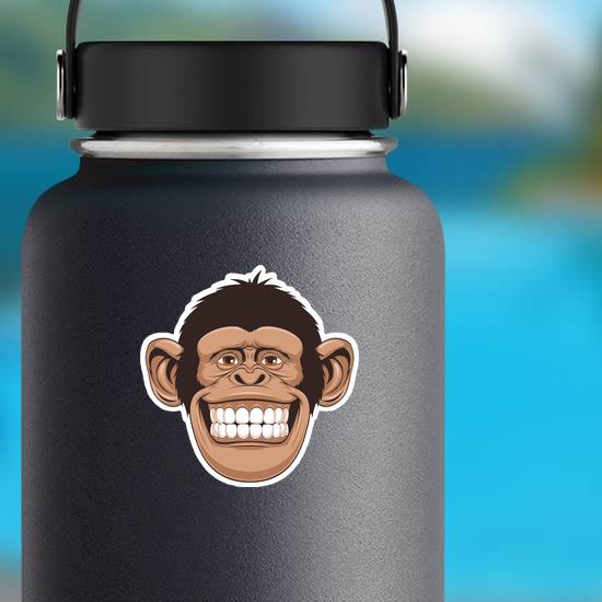 Smiling Monkey Face Sticker
