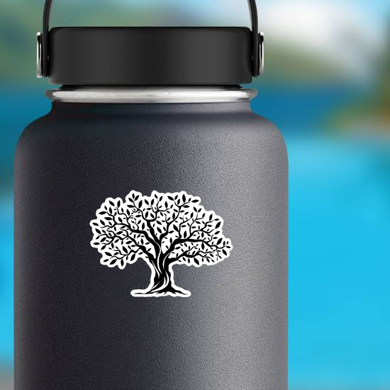 Strong Olive Tree Silhouette Sticker