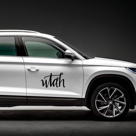 Utah Script Text Sticker