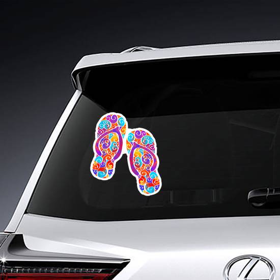 Watercolor Flip Flop Colorful Sticker